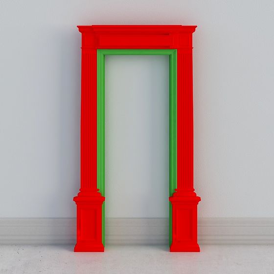 Stylish Retro Door Frame 3D model for Creative Projects