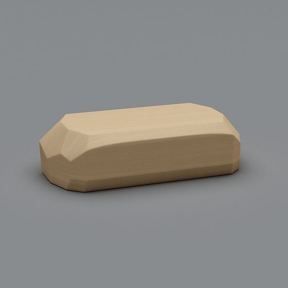 Angular Wooden Box 3D model