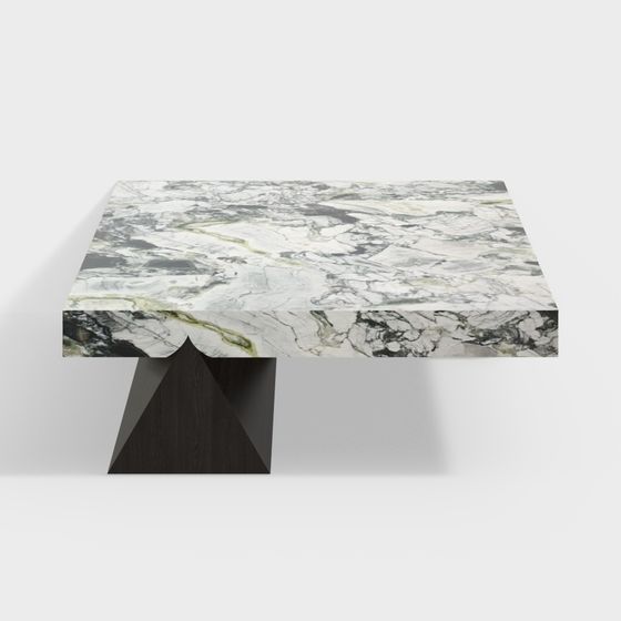 Elegant Marble Texture Coffee Table 3D model