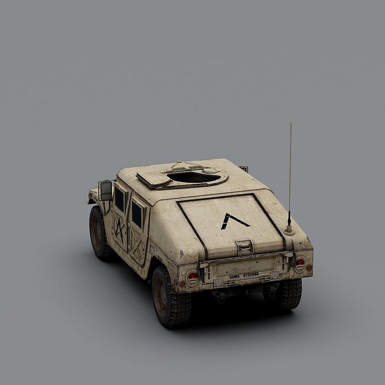 Low Poly Military Armored Vehicle 3D model