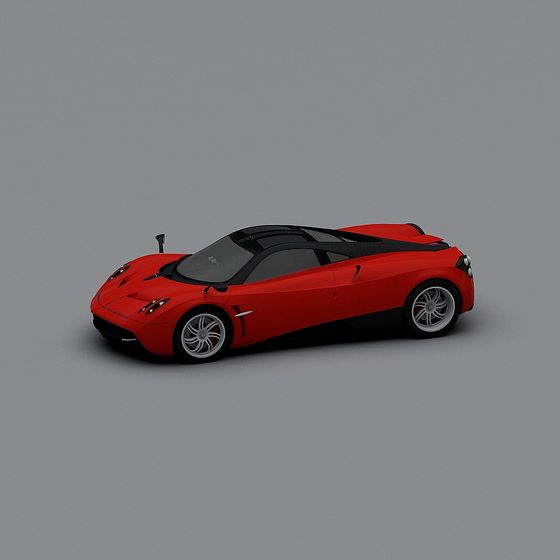 Futuristic Red Sports Car 3D model