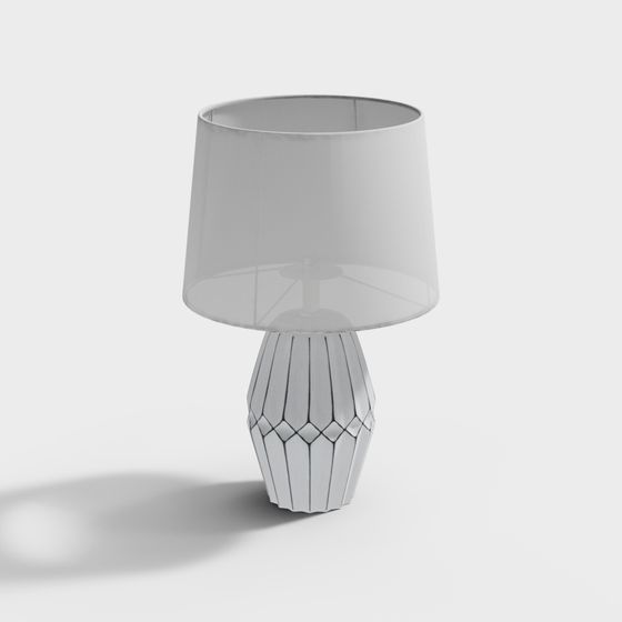 Geometric Low-Poly Table Lamp 3D model