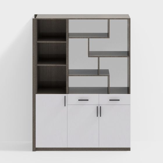 Modern City Bookshelf 3D model