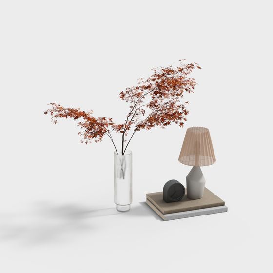 Low-Poly Autumn Leaves Floral Arrangement – Vibrant Nature