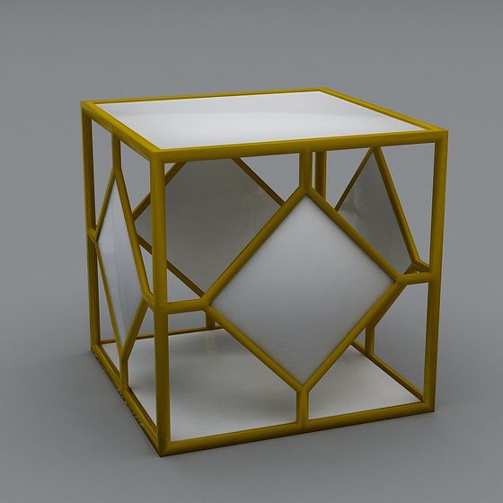 Oro Mirrored Cube 3D Model – Unique Decor Style Free