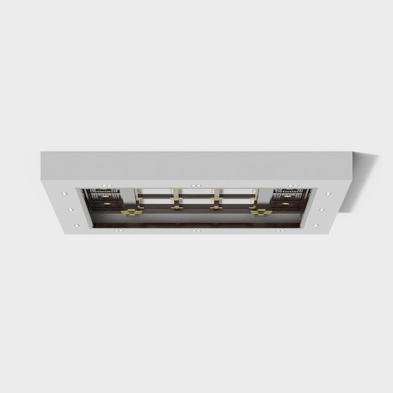 Urban Skyline Lighting System 3D Model – Metallic Accent Design