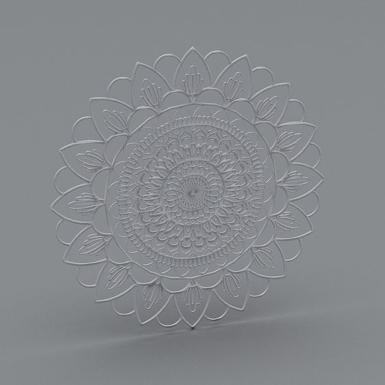 Mandala Wall Art 3D model