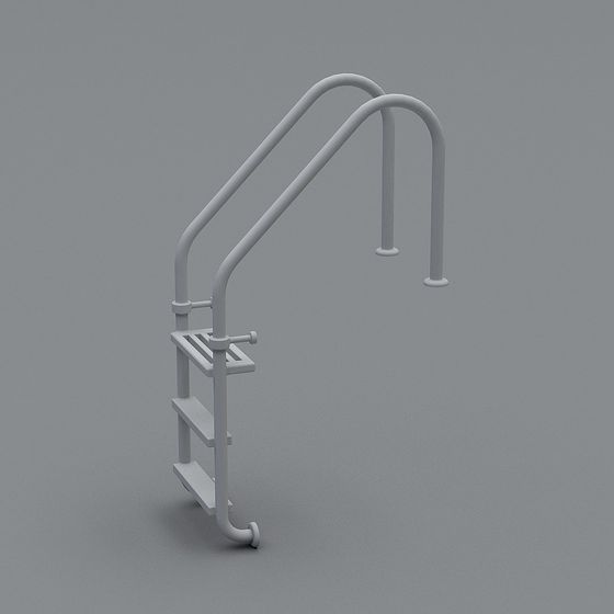 Realistic Swimming Pool Ladder 3D model