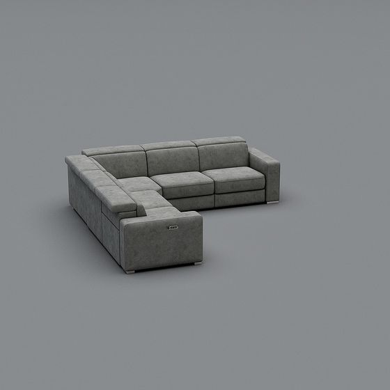 Elegant Low-Poly Sofa 3D model for Modern Interiors