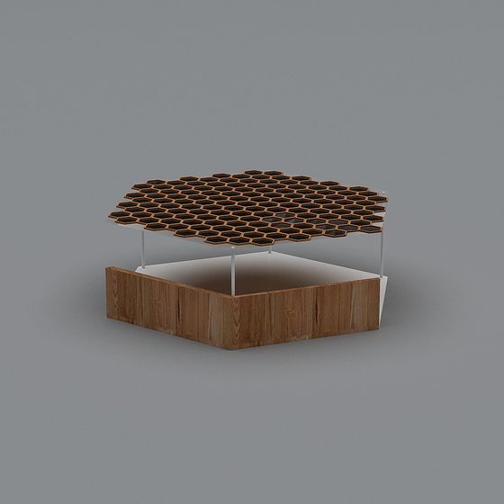 Honeycomb Wooden Box 3D model