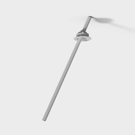 Industrial Style Lamp Post 3D Model – Minimalist Metal Design