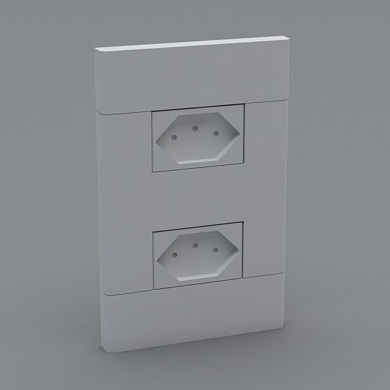 Minimalistic Wall Outlet Panel 3D model