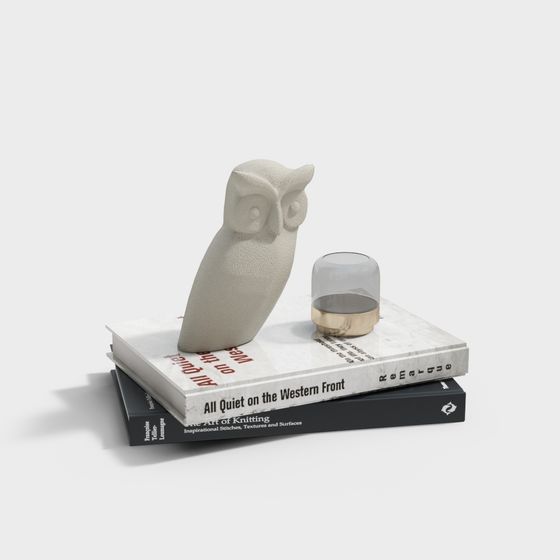 Stylish Low Poly Owl 3D Model