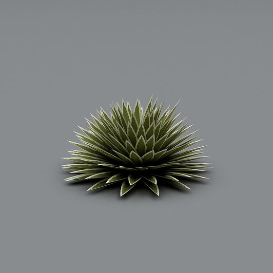 Desert Oasis Low-Poly 3D Model – Detailed Foliage Asset