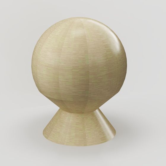 Sphere on Stand 3D Model – Gold Metallic Design