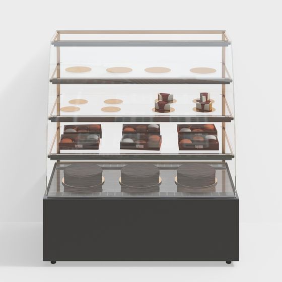 Elegant Low-Poly Display Case 3D model