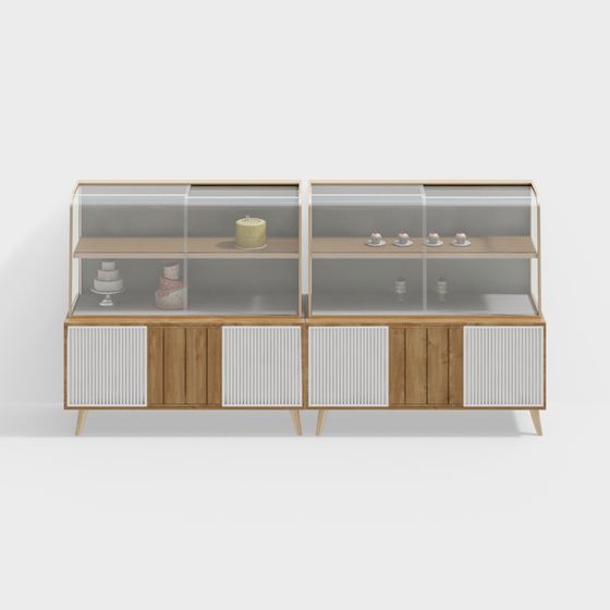 Stylish Dessert Display Case 3D model