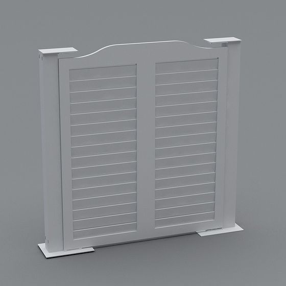 Louvered Garden Gate 3D model