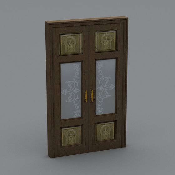 Vintage Double Door 3D Model