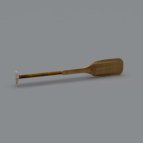 Realistic Wooden Paddle 3D Model – Textured Wood