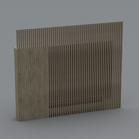 Realistic Wooden Louvered Window 3D model