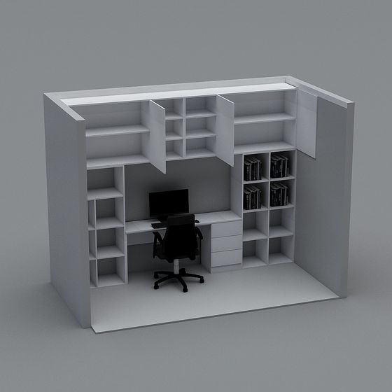 Modern Home Office Hub 3D model