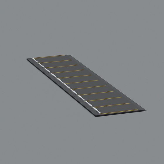 Urban Footbridge Low-Poly 3D Model – Futuristic Design