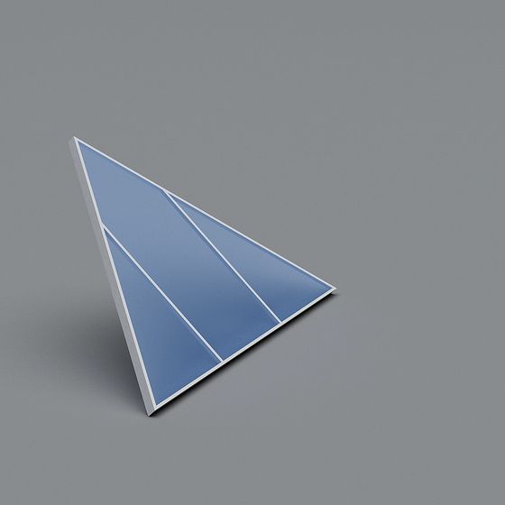 Low-Poly Triangle Structure 3D Model – Futuristic Art Design