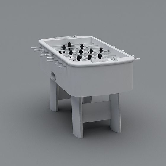 Stylish Low-Poly Foosball Table 3D model