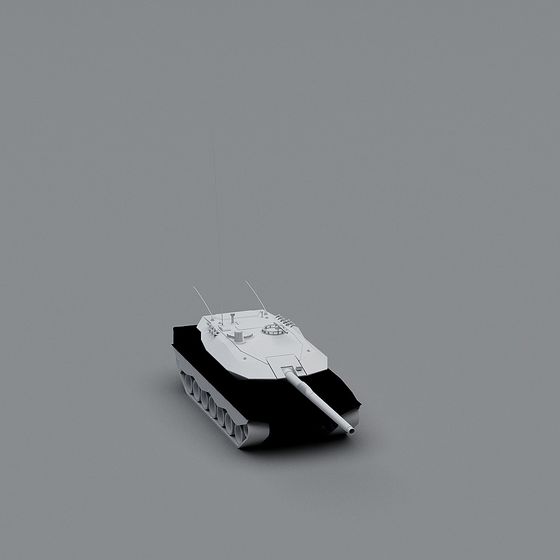 Low Poly Detailed Tank 3D model