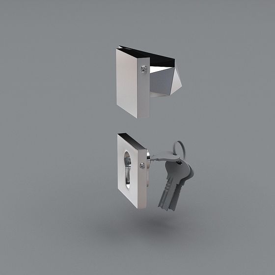 Sleek Low-Poly Key Box 3D model