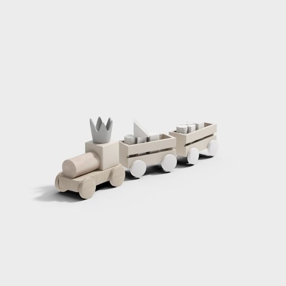 Childlike Train 3D model for Creative Projects