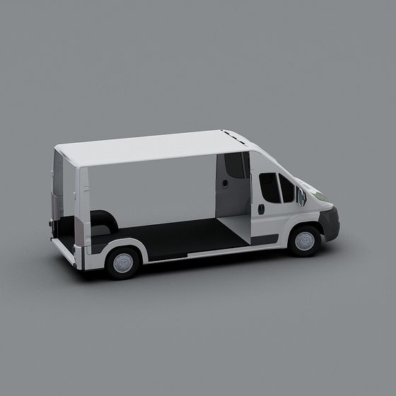 Low-Poly Box Truck 3D Model Design