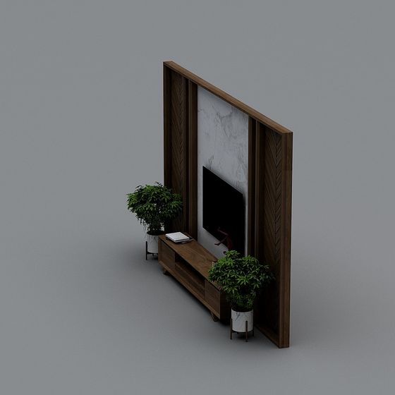 Urban Living Room TV Cabinet 3D model