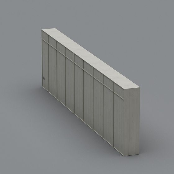 Elegant Partition Wall 3D model for Creative Spaces