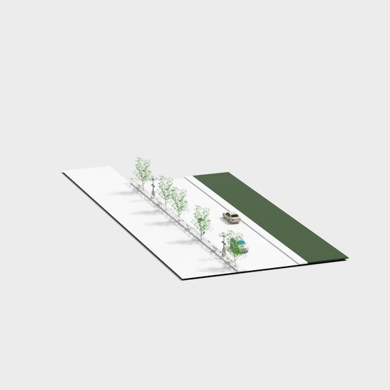 Urban Green Corridor 3D Model