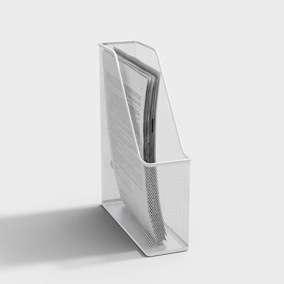 Modern Low-Polygon Magazine Rack 3D model