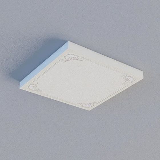 Contemporary Gray Ceiling 3D Model - Ideal for Modern Projects