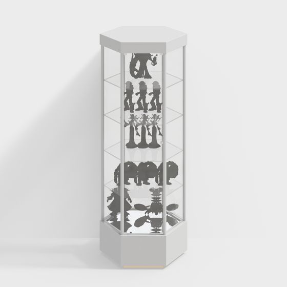 Modern Showcase 3D model for Creative Spaces