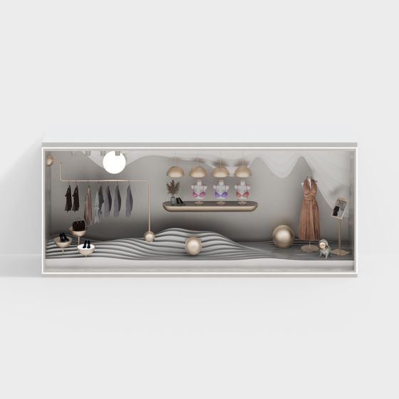 Modern Retail Display 3D Model – Minimalist Design